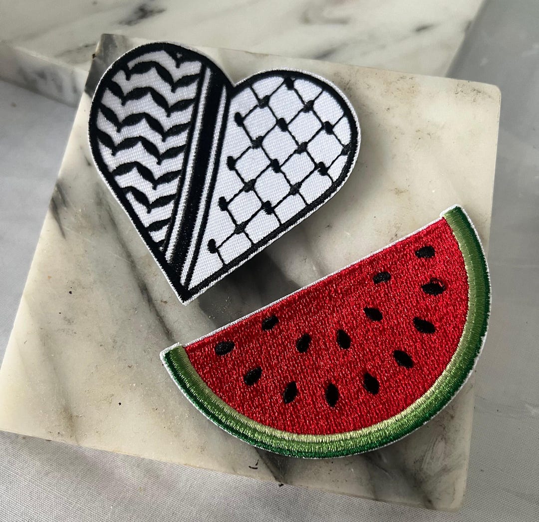Palestine Symbol Embroidery Iron on Patches for Gaza Sew on Watermelon ...