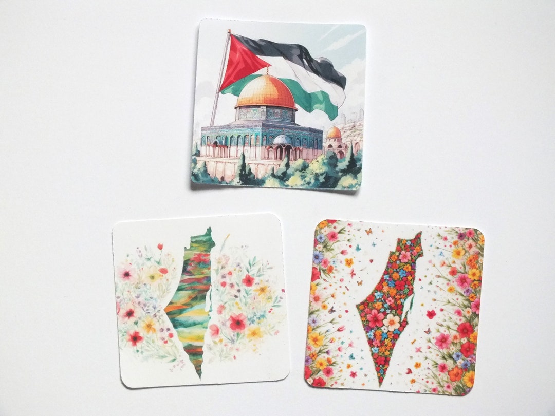 Stickers for Palestine Map of Palestine Sticker Palestinian Flag Vinyl ...