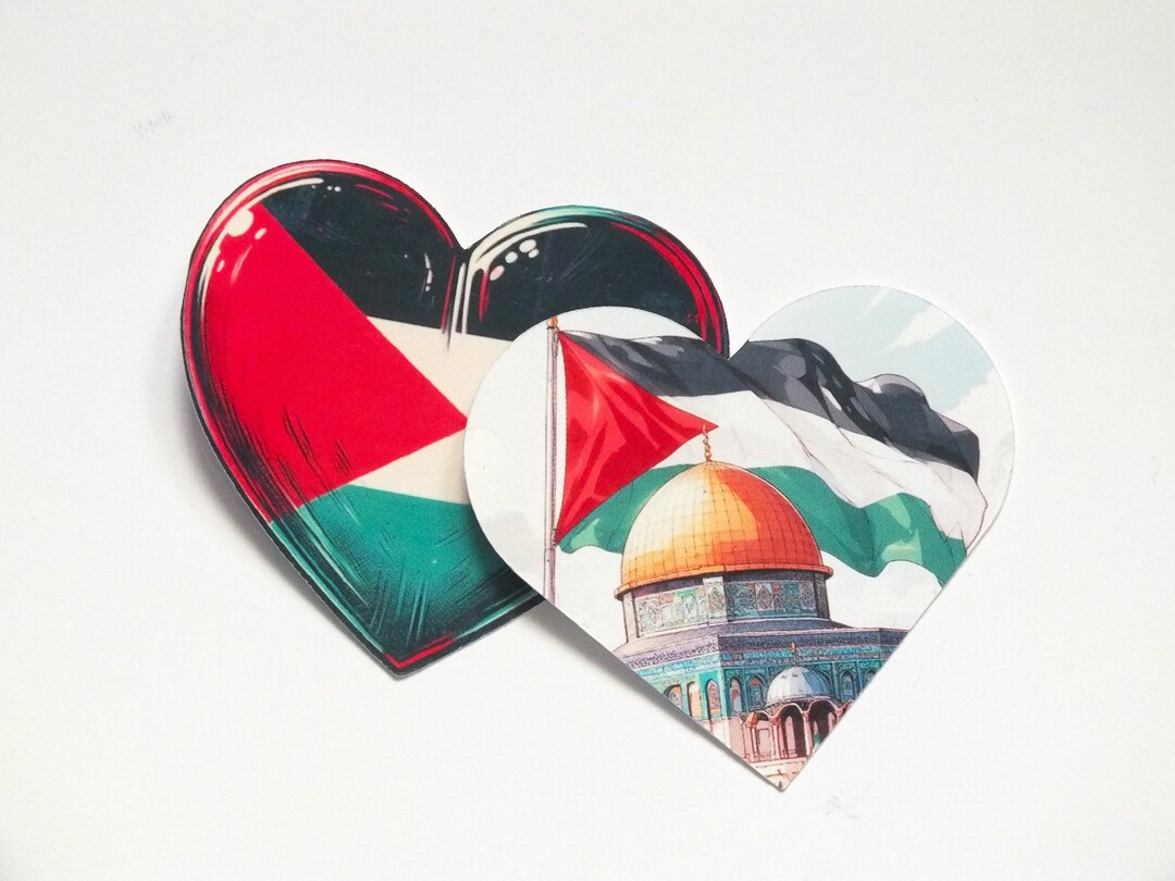 Love Heart Stickers for Palestine Fundraiser Palestinian Decals for ...