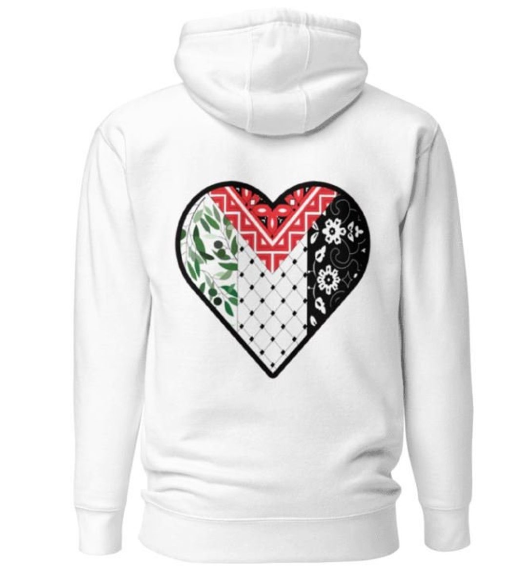 Palestine Hoodie Keffiyeh Pattern Pin Button Embroidery Iron on ...