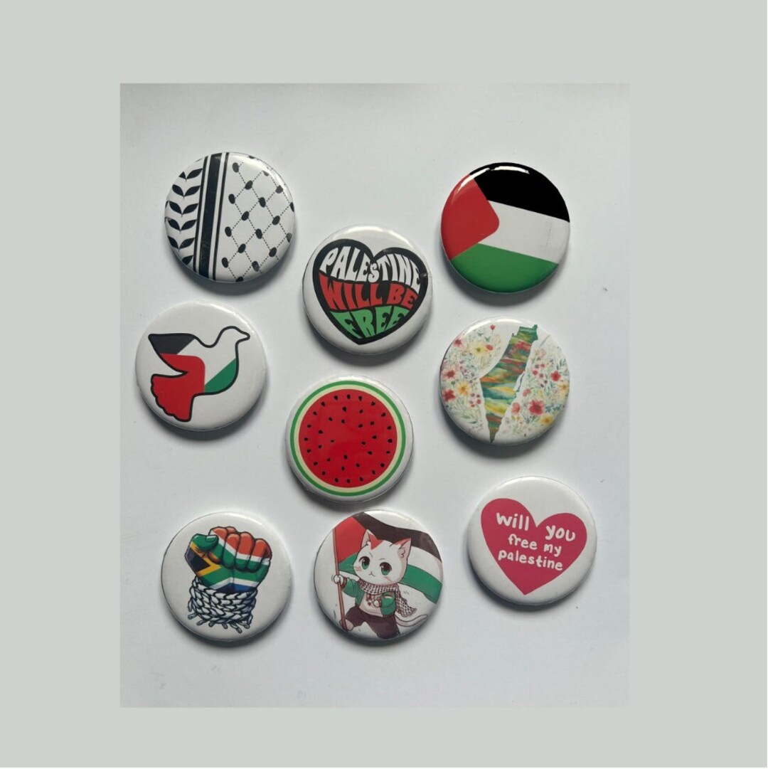 Pro-palestine Pins % Proceeds Donated to Palestinian Charity Show Your ...