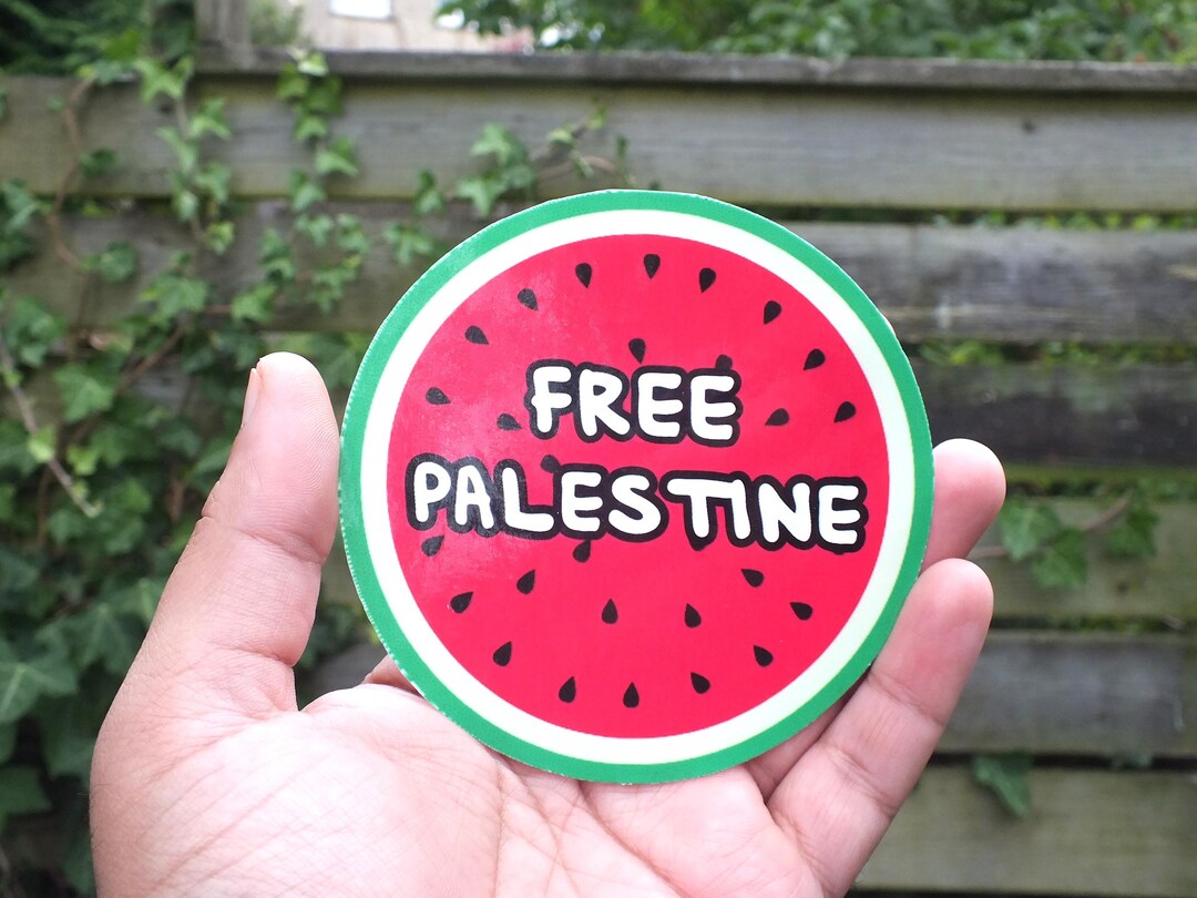 Large Free Palestine Watermelon Bumper Decal % Proceeds Donated to ...