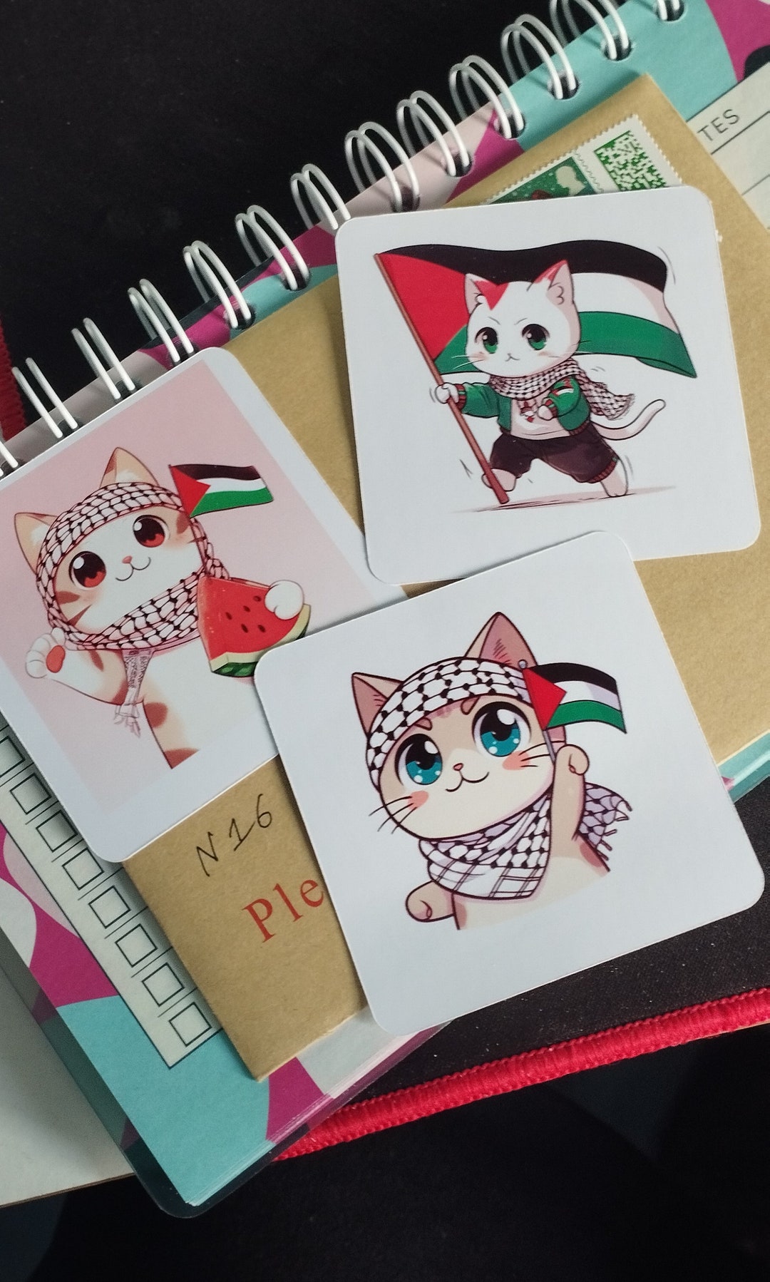 Palestine Stickers Palestine Cat Sticker Cat and Islam Stickers ...