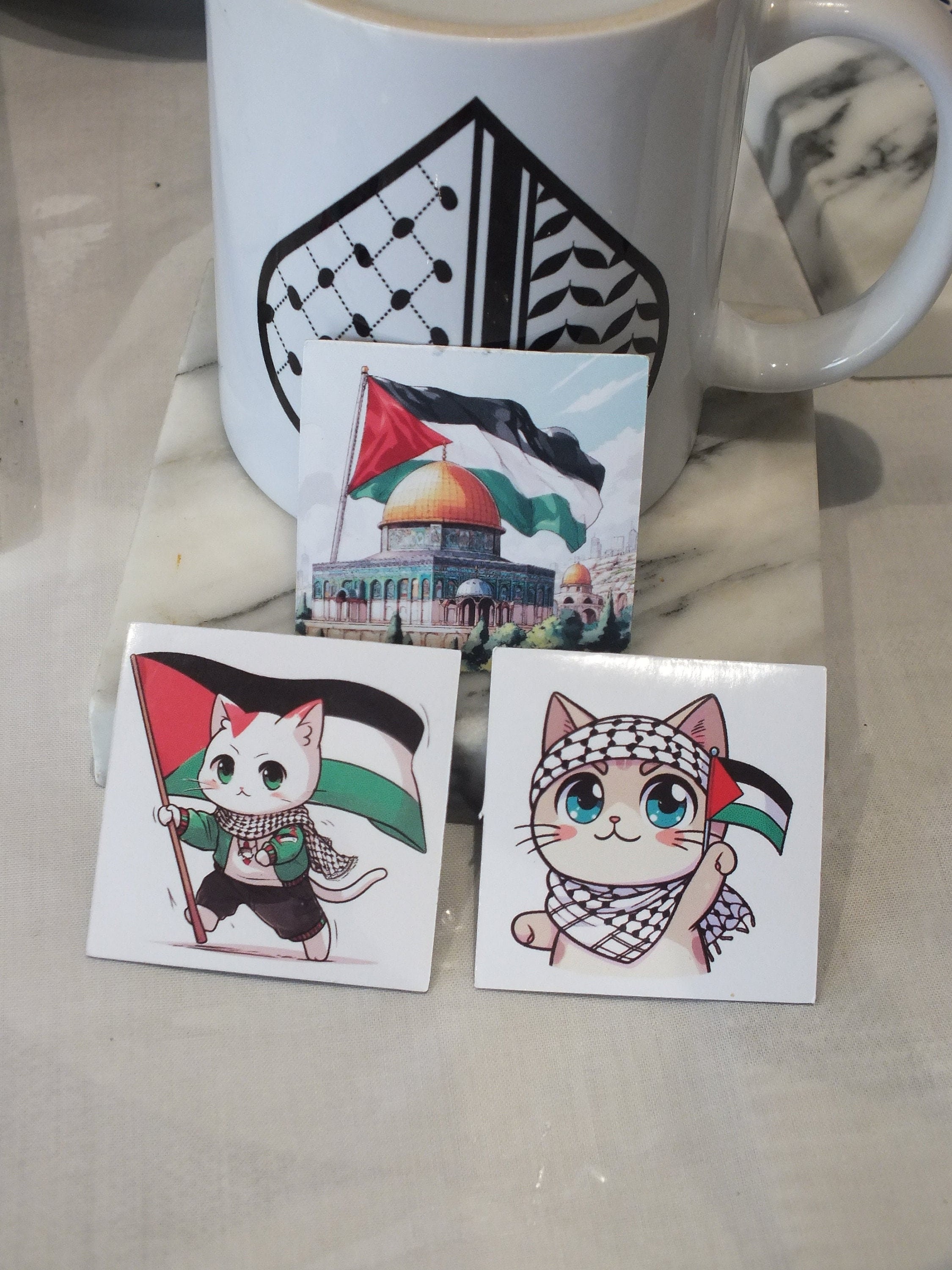 Palestine Magnet Palestine Cat Watermelon Magnets Cat and Islam ...