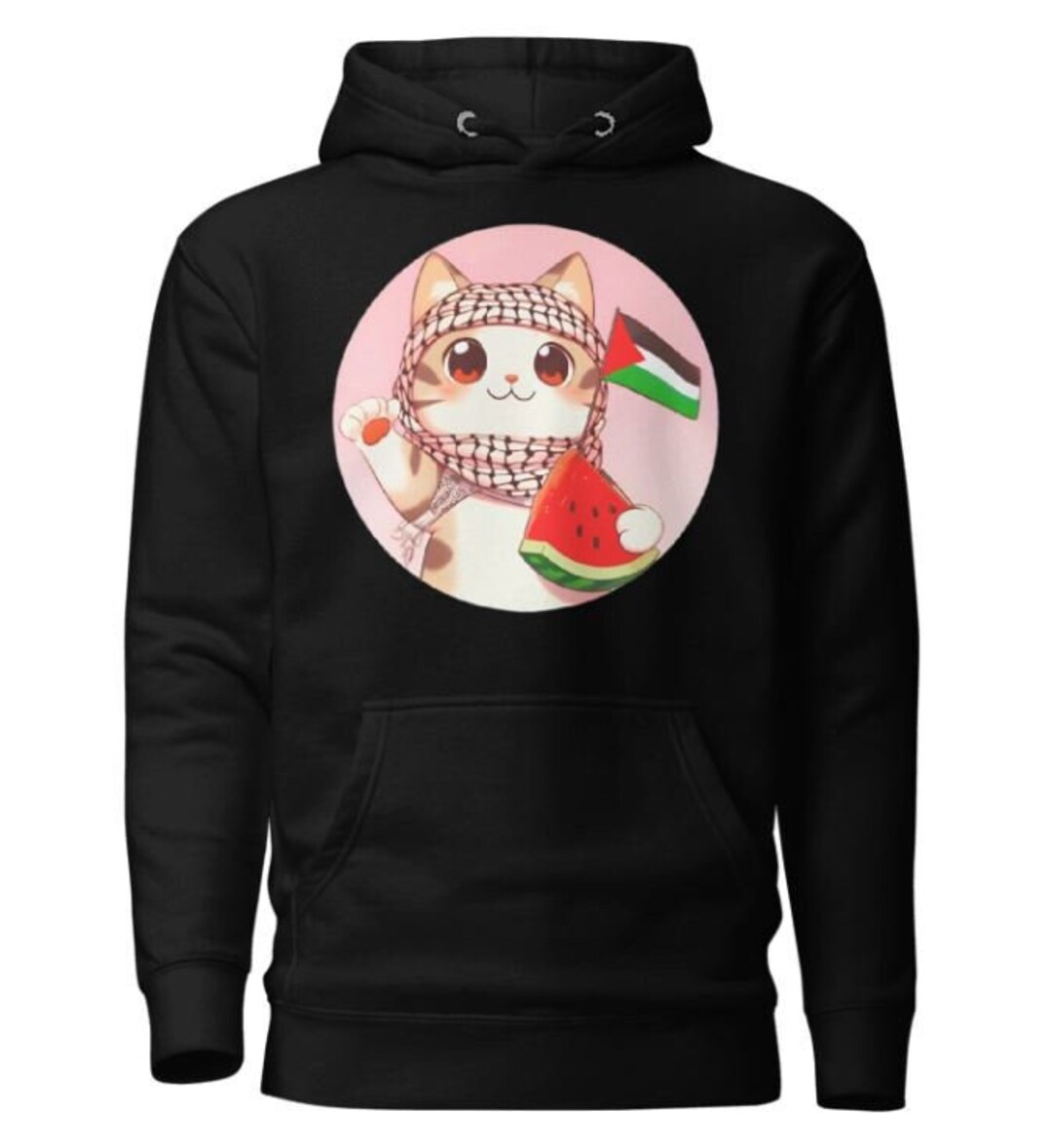 Pro Palestine Activist Sweatshirt for Men Falasteen Cat Embroidered Top ...