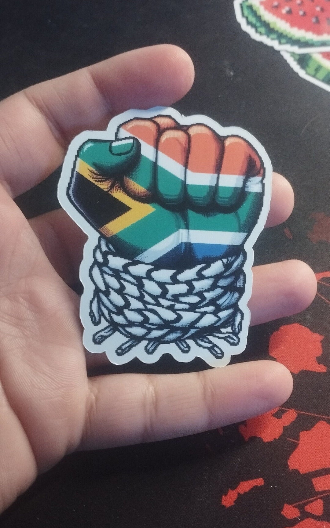 Palestine Melon Sticker Badge Watermelon Palestine Support Cute ...