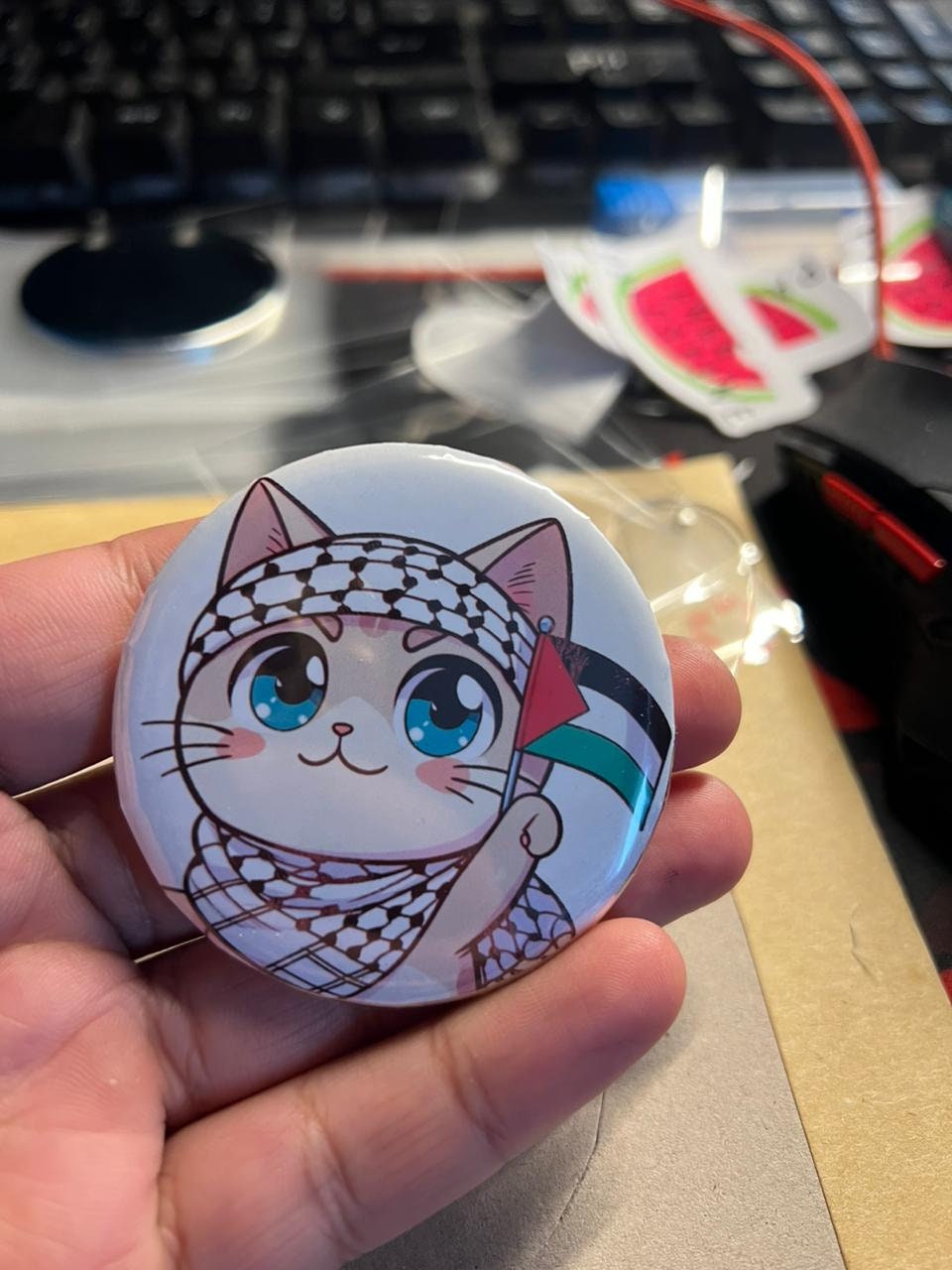 Palestine Sticker Palestine Badge Watermelom Pin Watermelon Badge ...