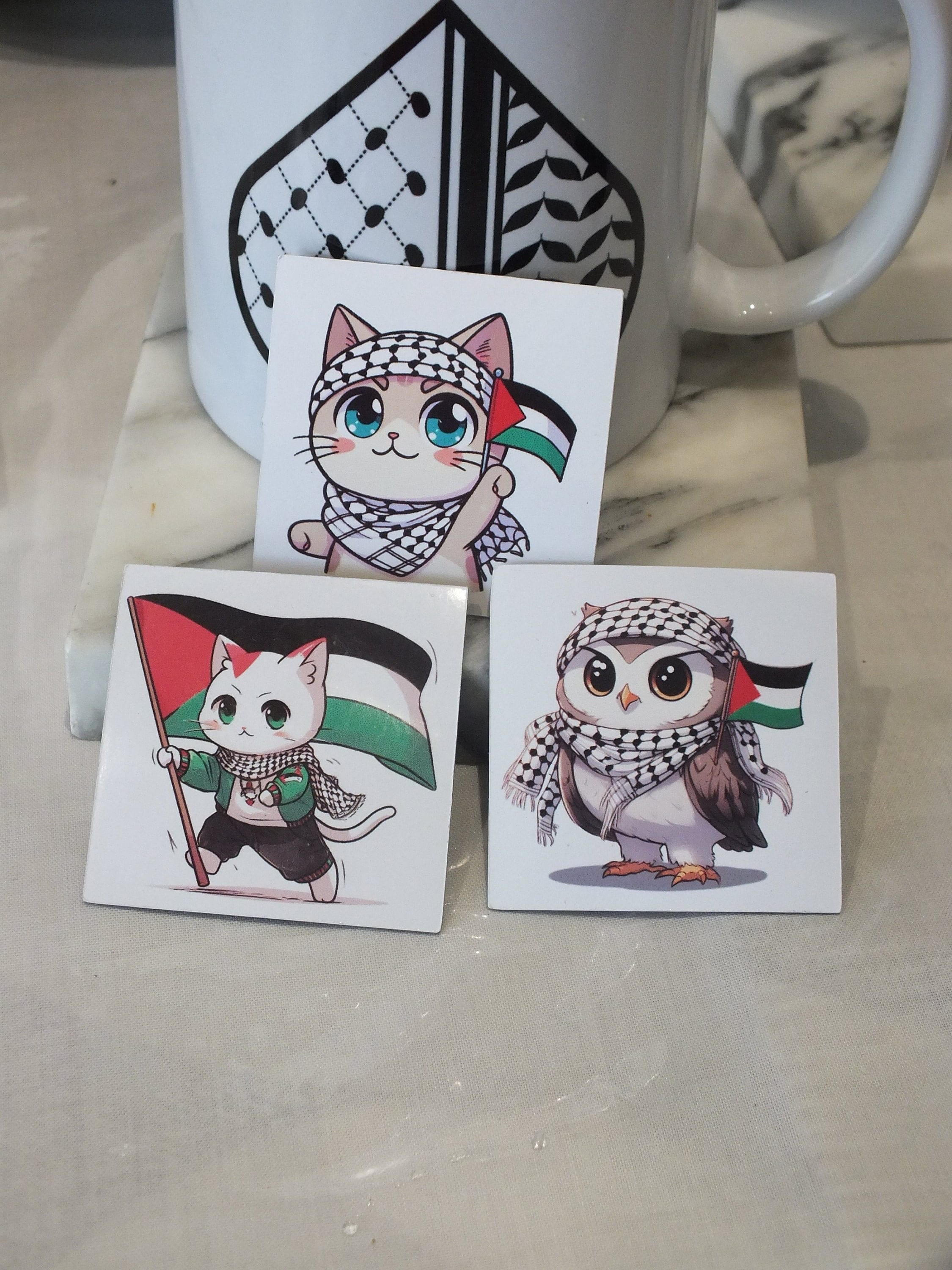Palestine Magnet Palestine Cat Watermelon Magnets Cat and Islam ...