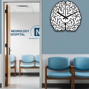 Neuroscience Art, Brain Wall Clock, Black and White 3D Wood Art ...