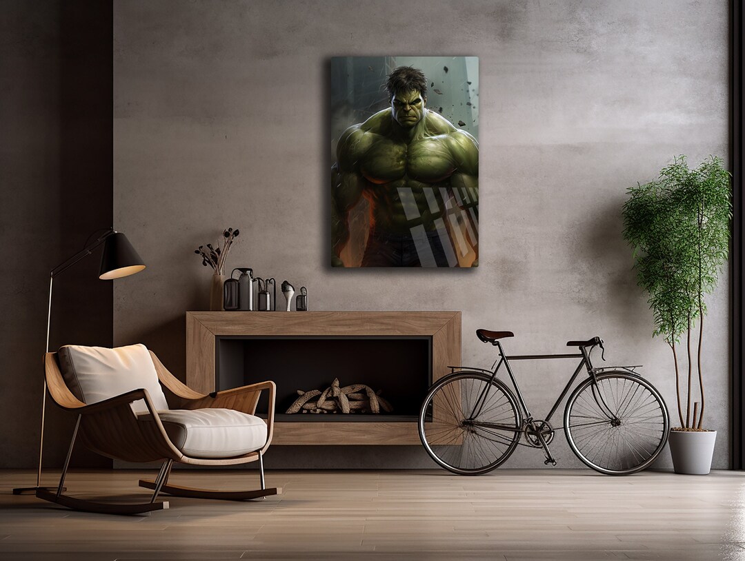 Hulk Metal Canvas Wall Decor, Avengers Marvel Super Hero Rgb Led Decor ...