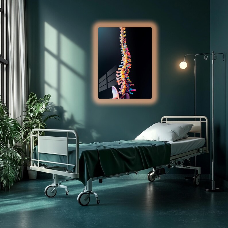 Spinal Cord Wall Art, Spine Print on Metal, Human Spine Art, Hospital ...