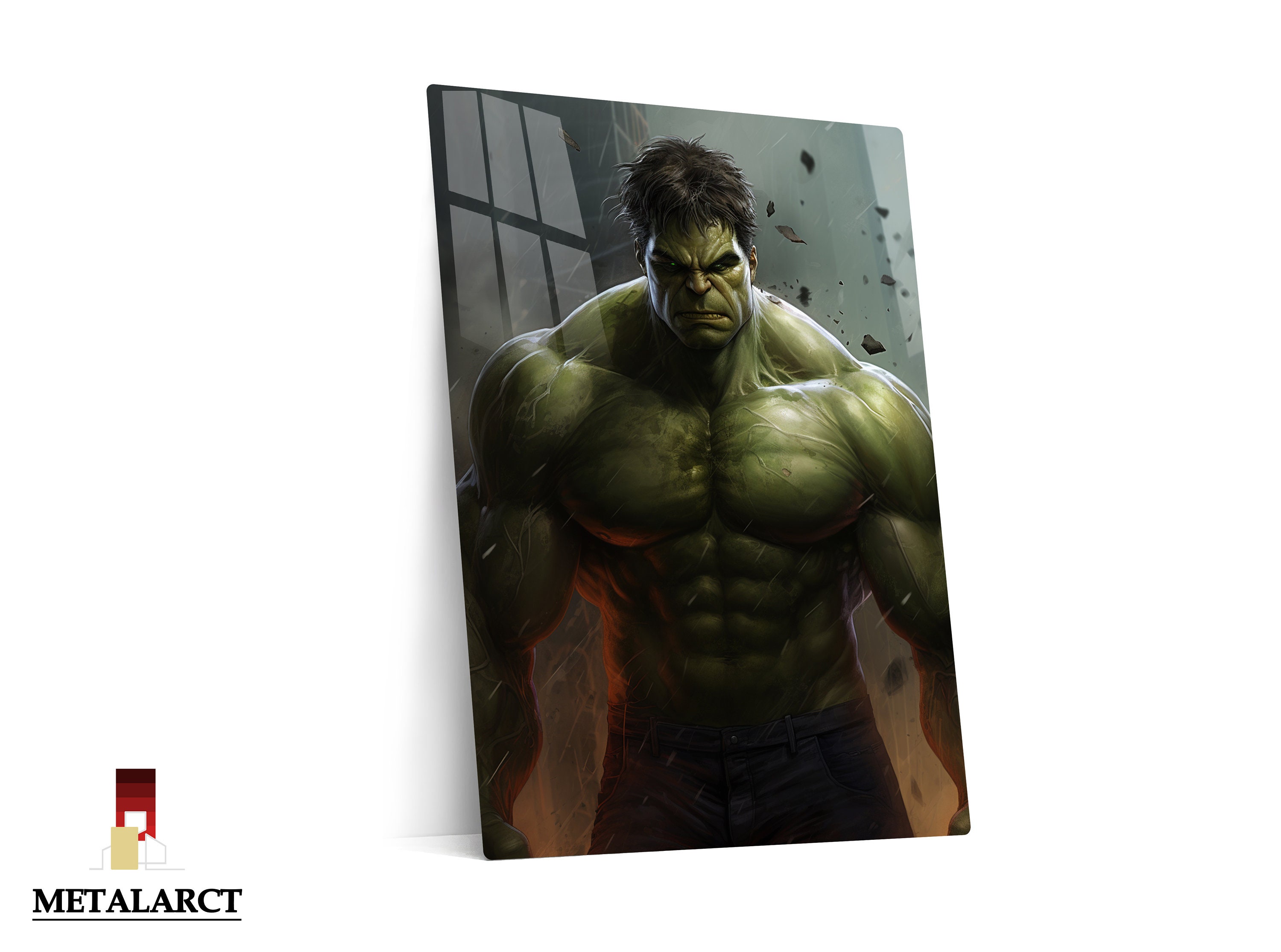 Hulk Metal Canvas Wall Decor, Avengers Marvel Super Hero Rgb Led Decor ...