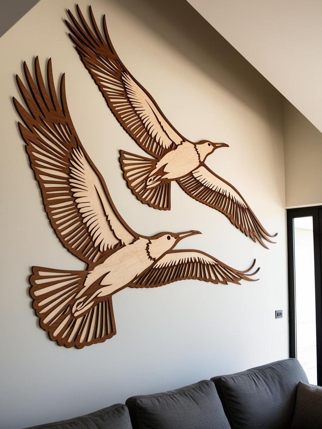 3D Wood Bird Wall Art, Modern Flying Bird Decor - Etsy UK