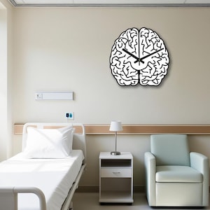 Neuroscience Art, Brain Wall Clock, Black and White 3D Wood Art ...