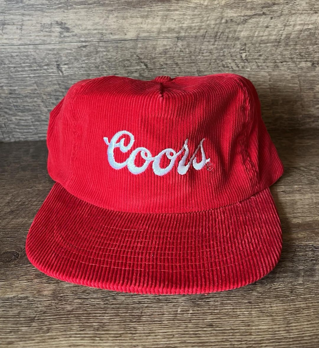 Coors Red Corduroy Hat | Embroidered Beer Hat | Vintage Style Coors ...