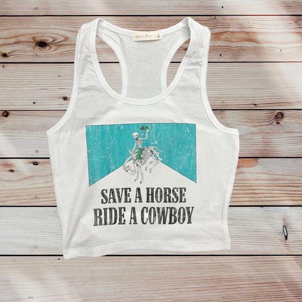 Save a Horse Ride a Cowboy Crop Top - Etsy