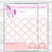 Printable Unicorn Children's Reward Sticker Chart, Rainbow Stars and ...