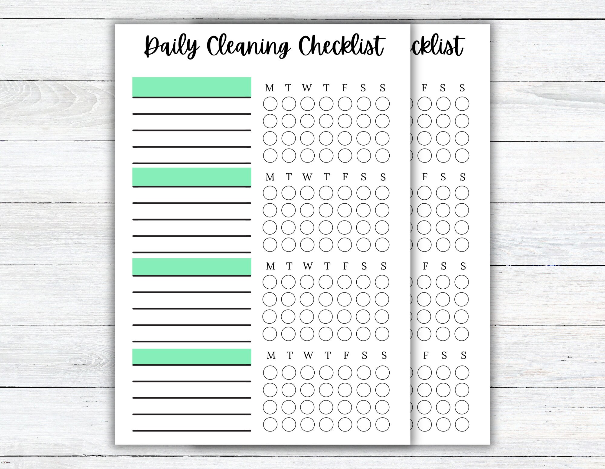 Printable Daily Cleaning Schedule Checklist, Chore Chart Checklist ...