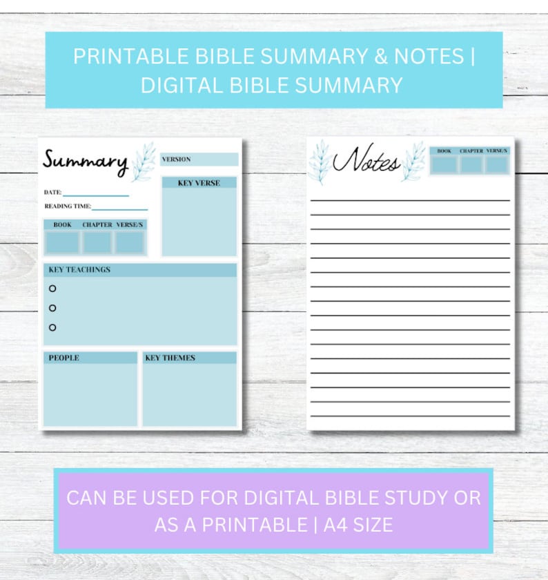 Bible Chapter Study Template Printable, Digital Bible Study, Bible ...