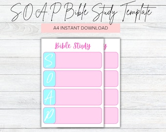 SOAP Bible Study Template, Bible Passage Summary, Bible Verse Summary ...