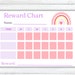 Printable Children’s Reward Chart, Chore Chart, Rainbow, Pink, Daily ...