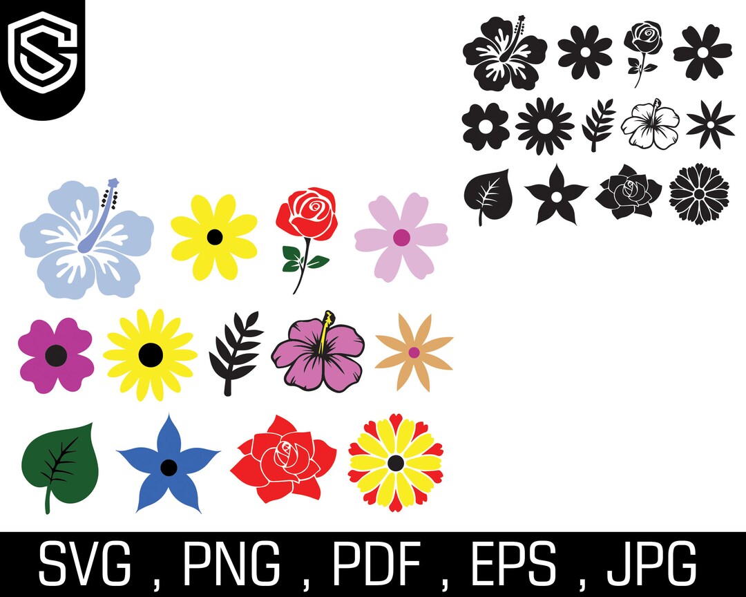 Flower SVG Bundle Flowers Svg Spring Flowers Designs for - Etsy