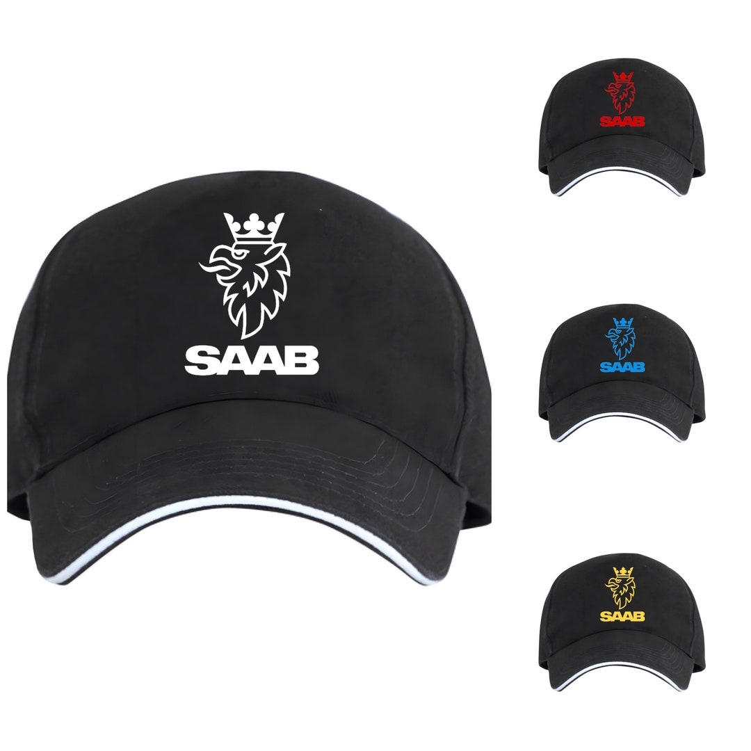 SAAB Men's Light Black Cap Classic Logo Hat - Etsy Denmark