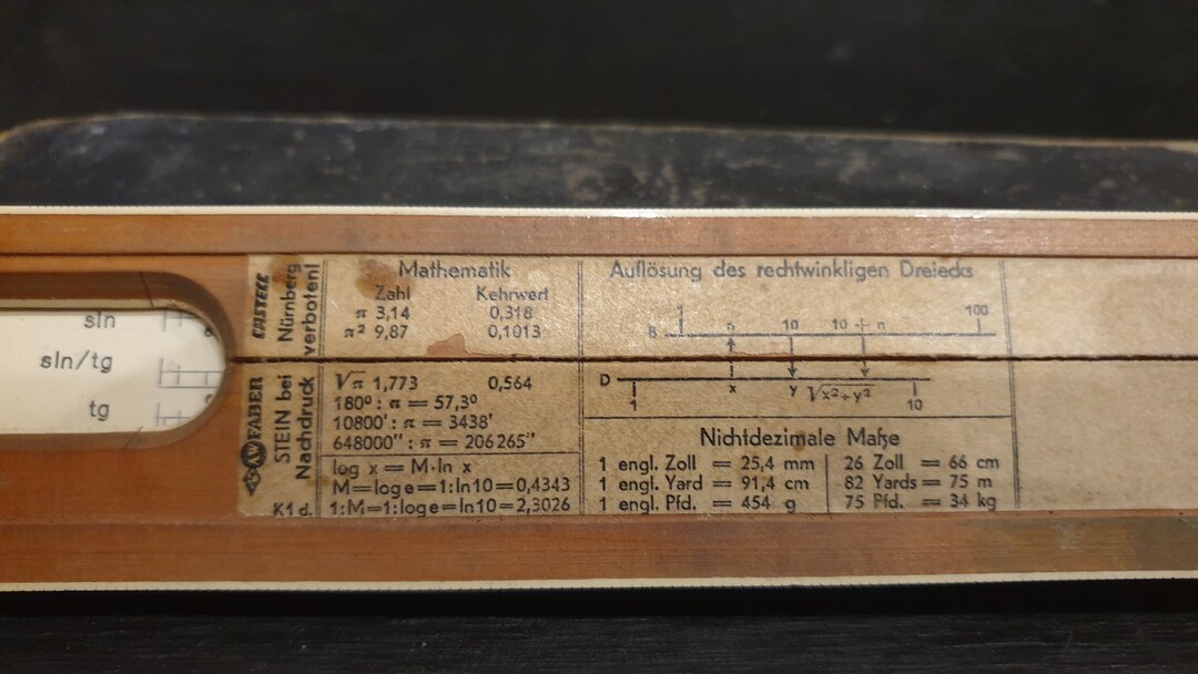 Faber Castell Ruler 1940 - 1950 A.W. Faber Castell System Rietz 1/87 ...