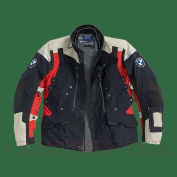 Men BMW Grey Black GS Dry Motorcycle Motorbike Textile Suit Ce Armoured ...