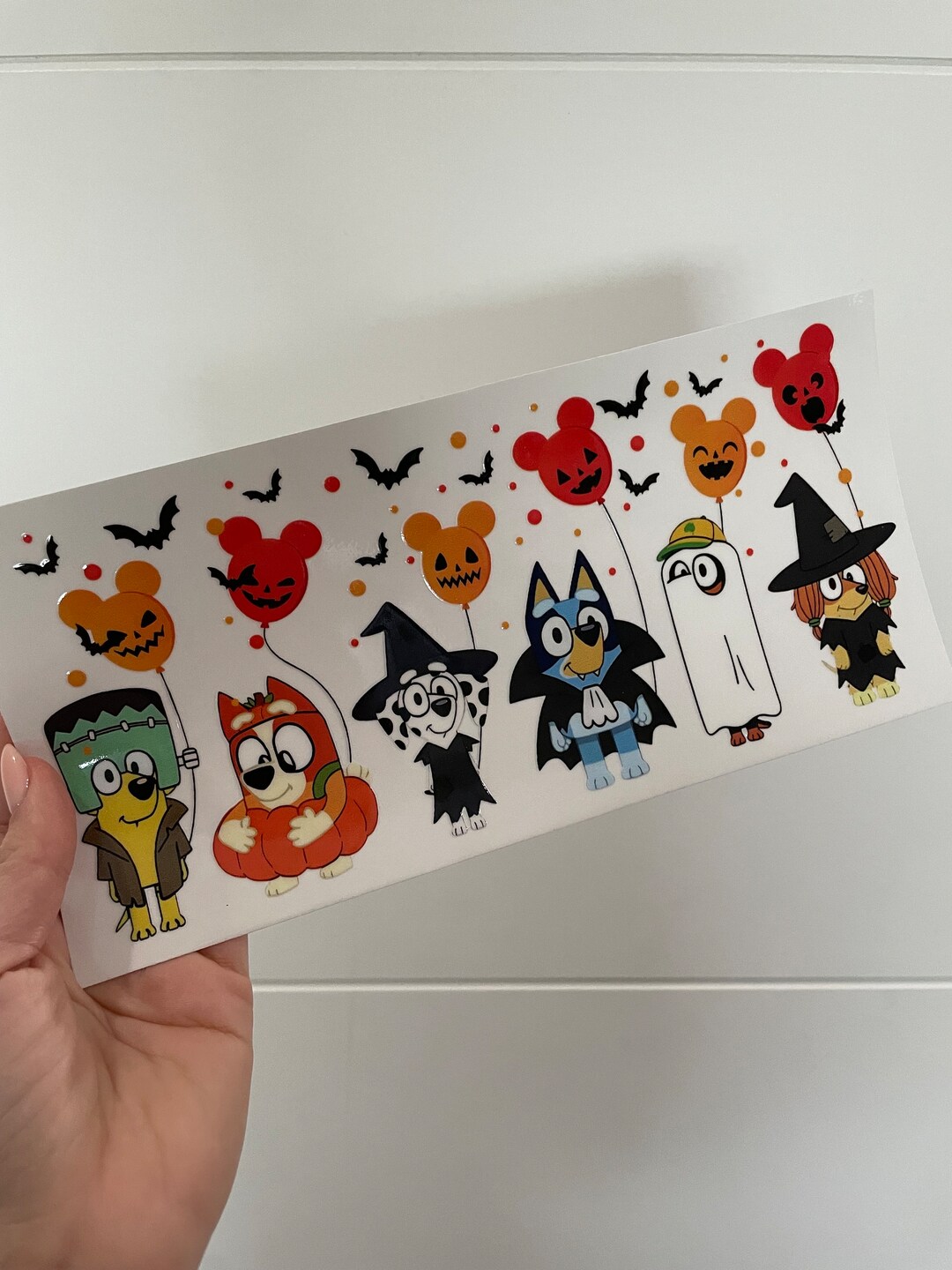 Bluey , Bluey Halloween , Bluey and Friends UV DTF Cup Wrap 16 Oz - Etsy