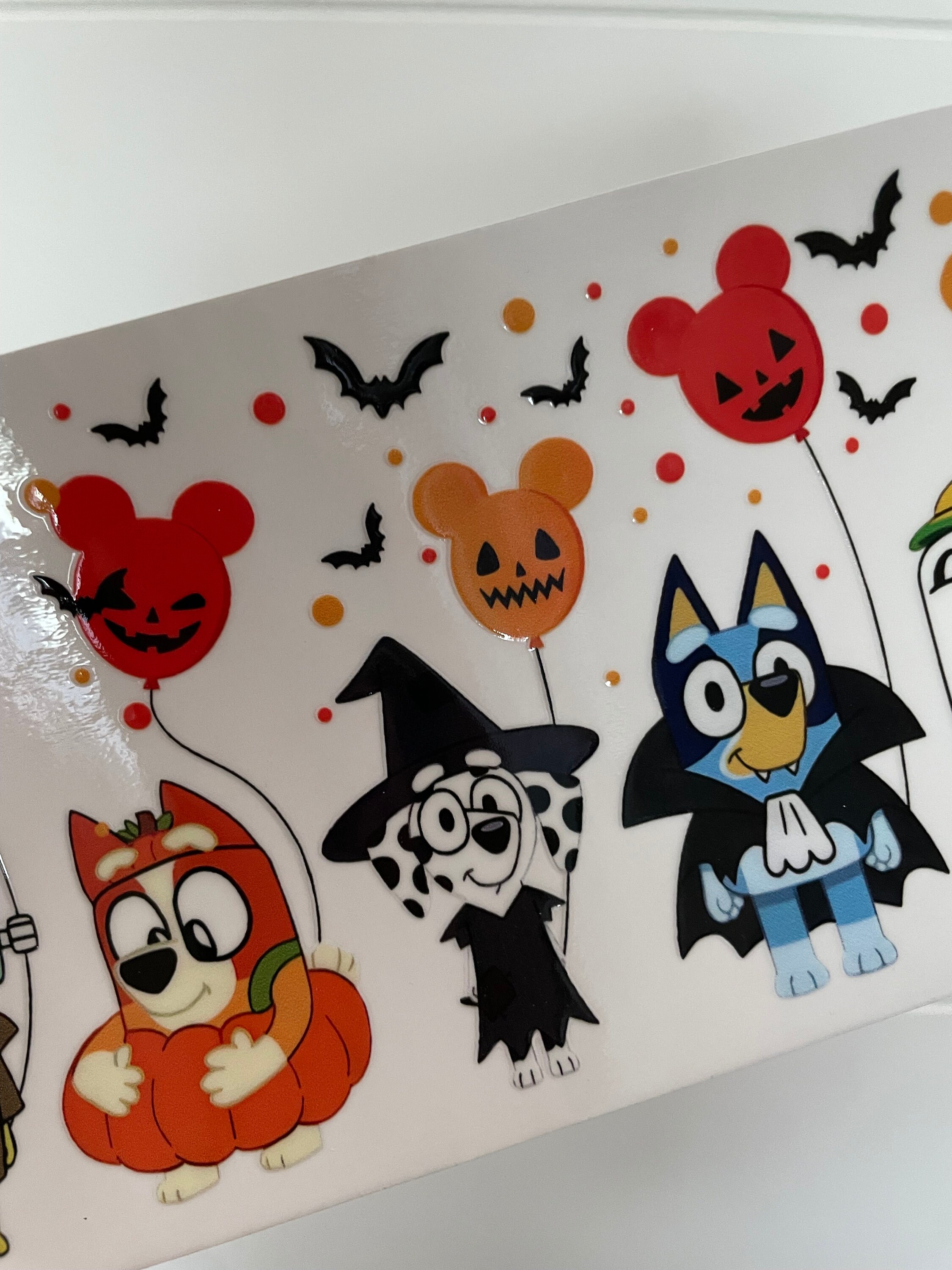 Bluey , Bluey Halloween , Bluey and Friends UV DTF Cup Wrap 16 Oz - Etsy