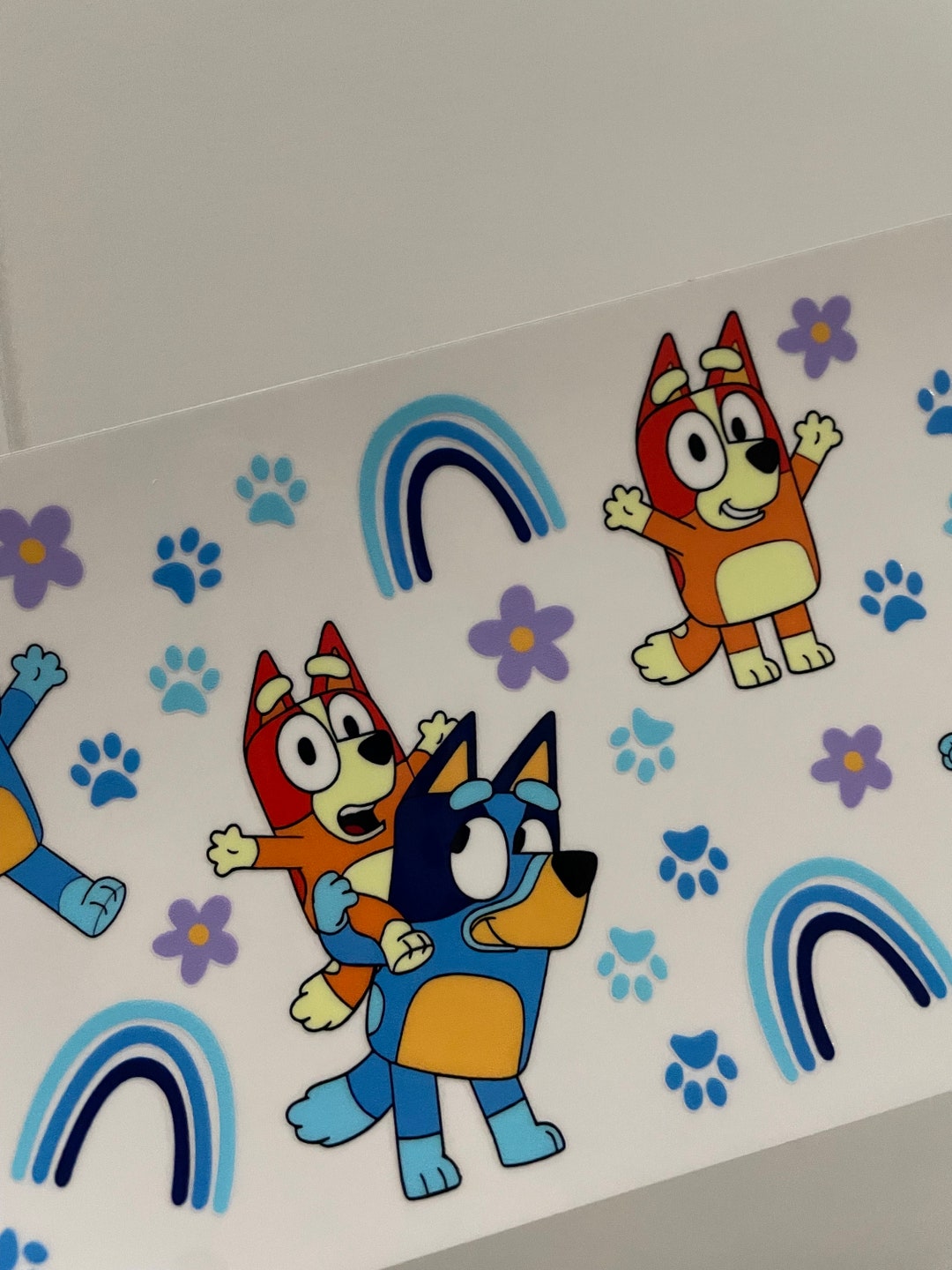 Bluey , , bluey and friends UV DTF cup wrap 16 oz - Etsy Portugal