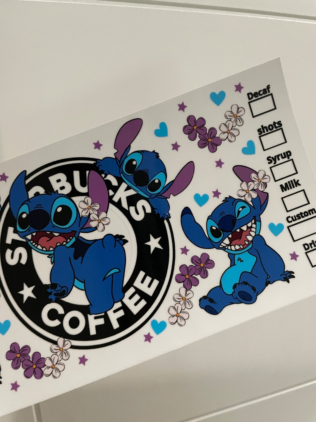 Stitch , Aloha , Lilo and Stitch UV DTF Cup Wrap 16 Oz - Etsy