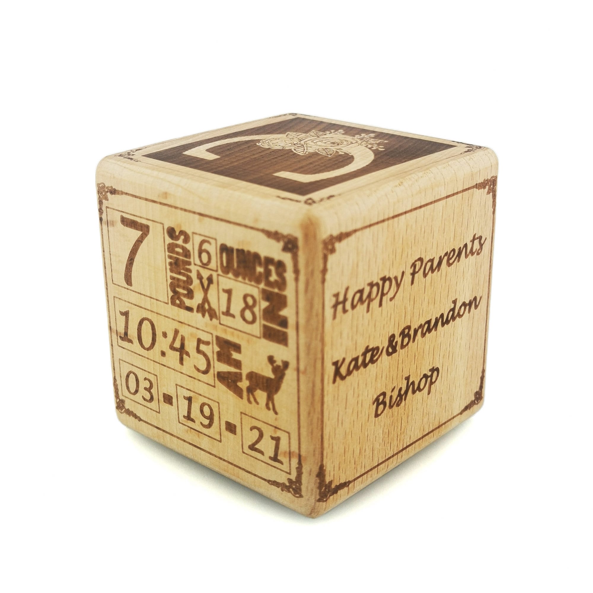 PERSONALIZED BABY CUBE With Photo Engraved Custom Baby Gift - Etsy