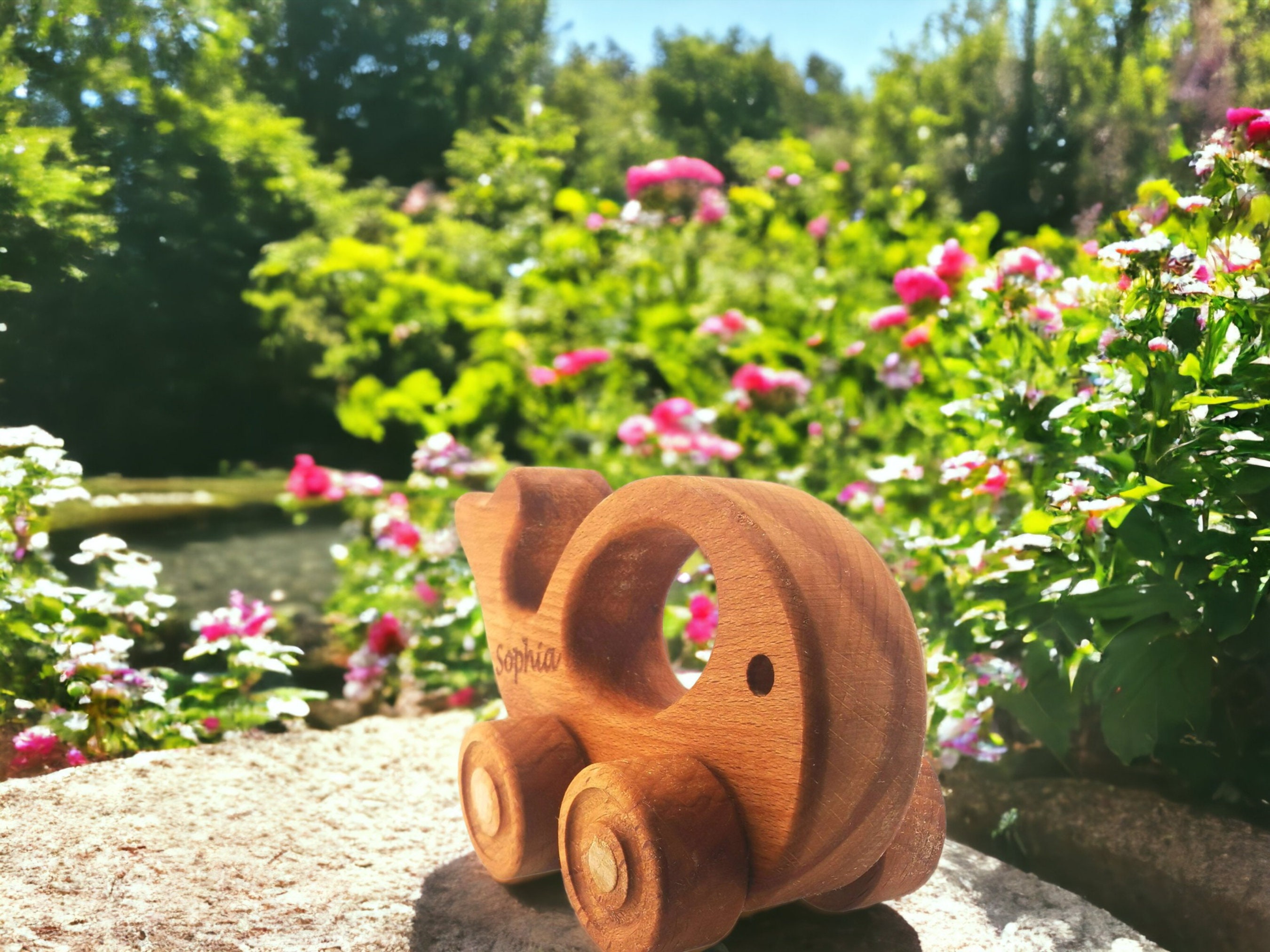 Personalized Wooden Toy Fish on Wheels for Toddlers, Customizable ...