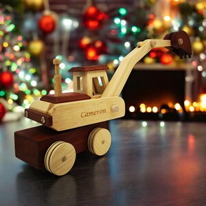 Personalized Large Wooden Toy Excavator Handmade Wooden Construction ...