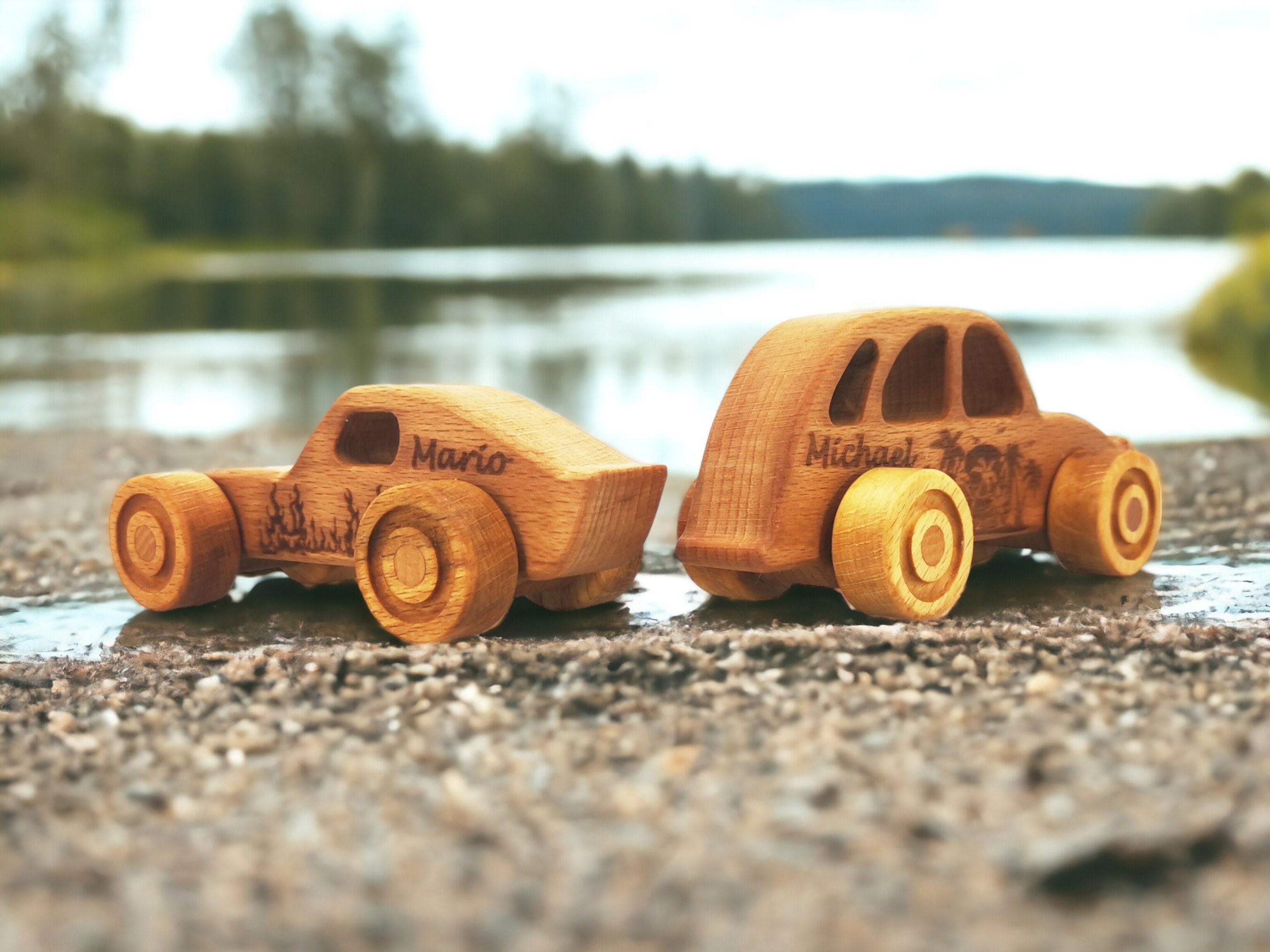Personalized Wooden Toy Cars Set Christmas Gift for Baby Boys, Wooden ...