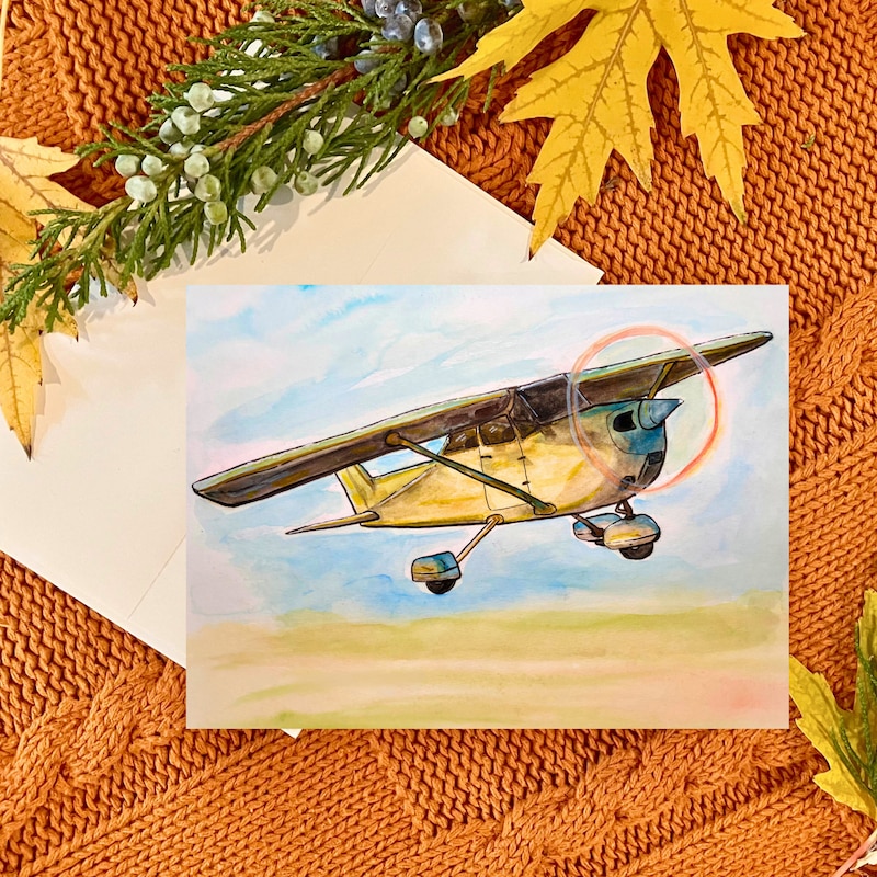 Airplane Card - Etsy