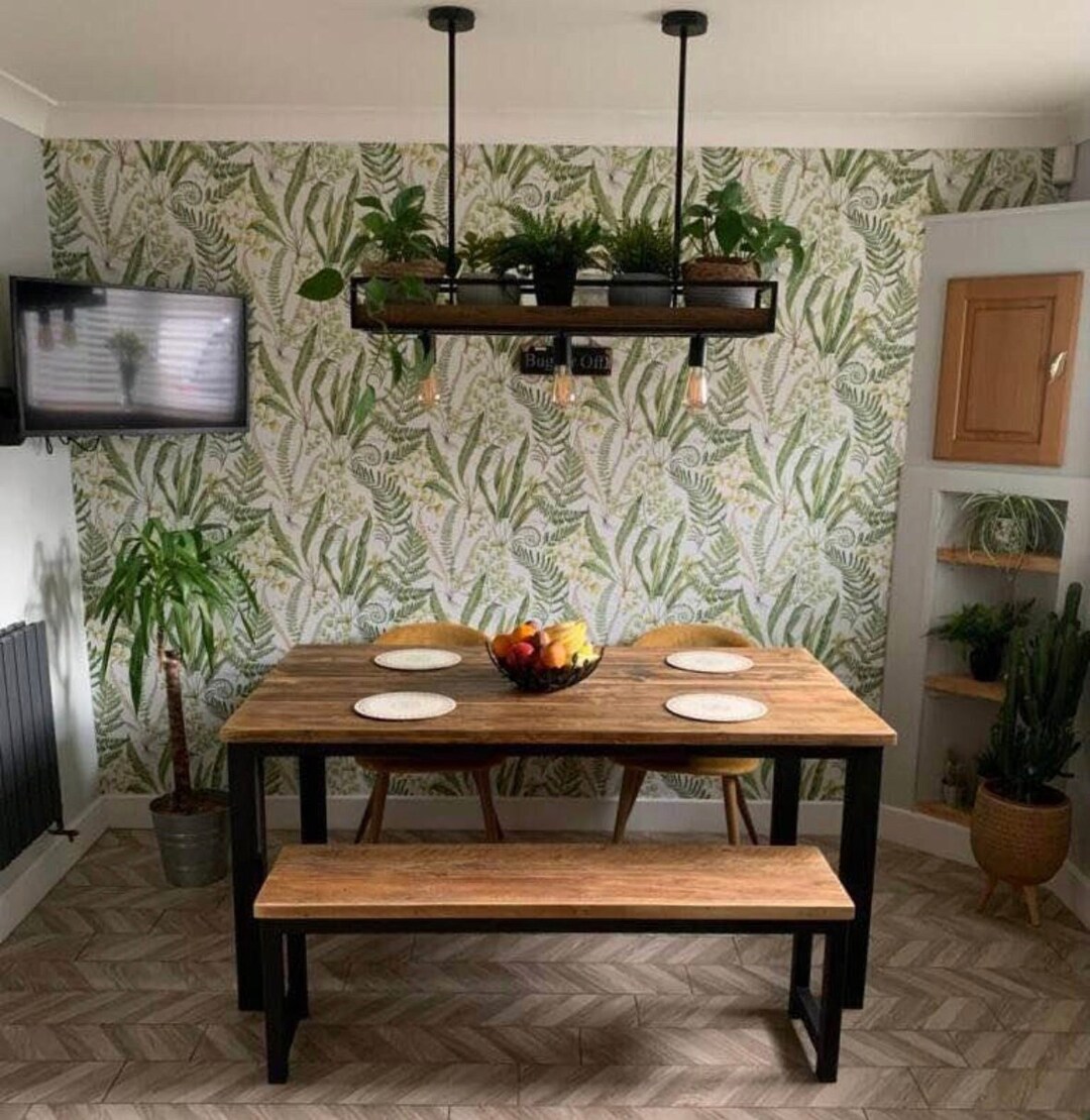 Handmade Rustic Dining Table & Benches Industrial Dining Sets - Etsy UK