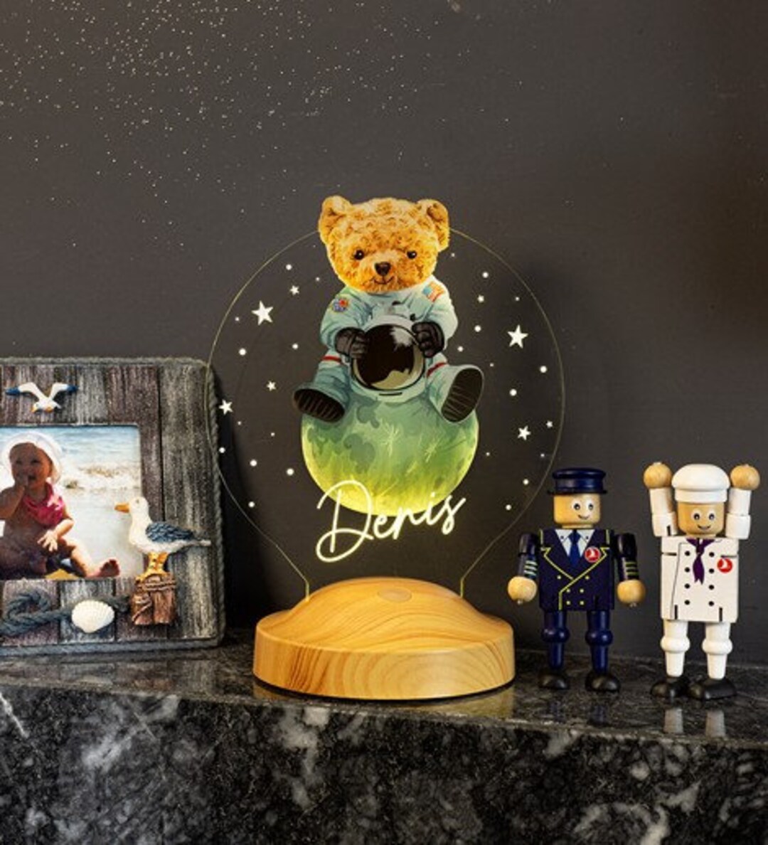 Welcome Baby Gift Teddy Bear Night Light Teddy Bear - Etsy