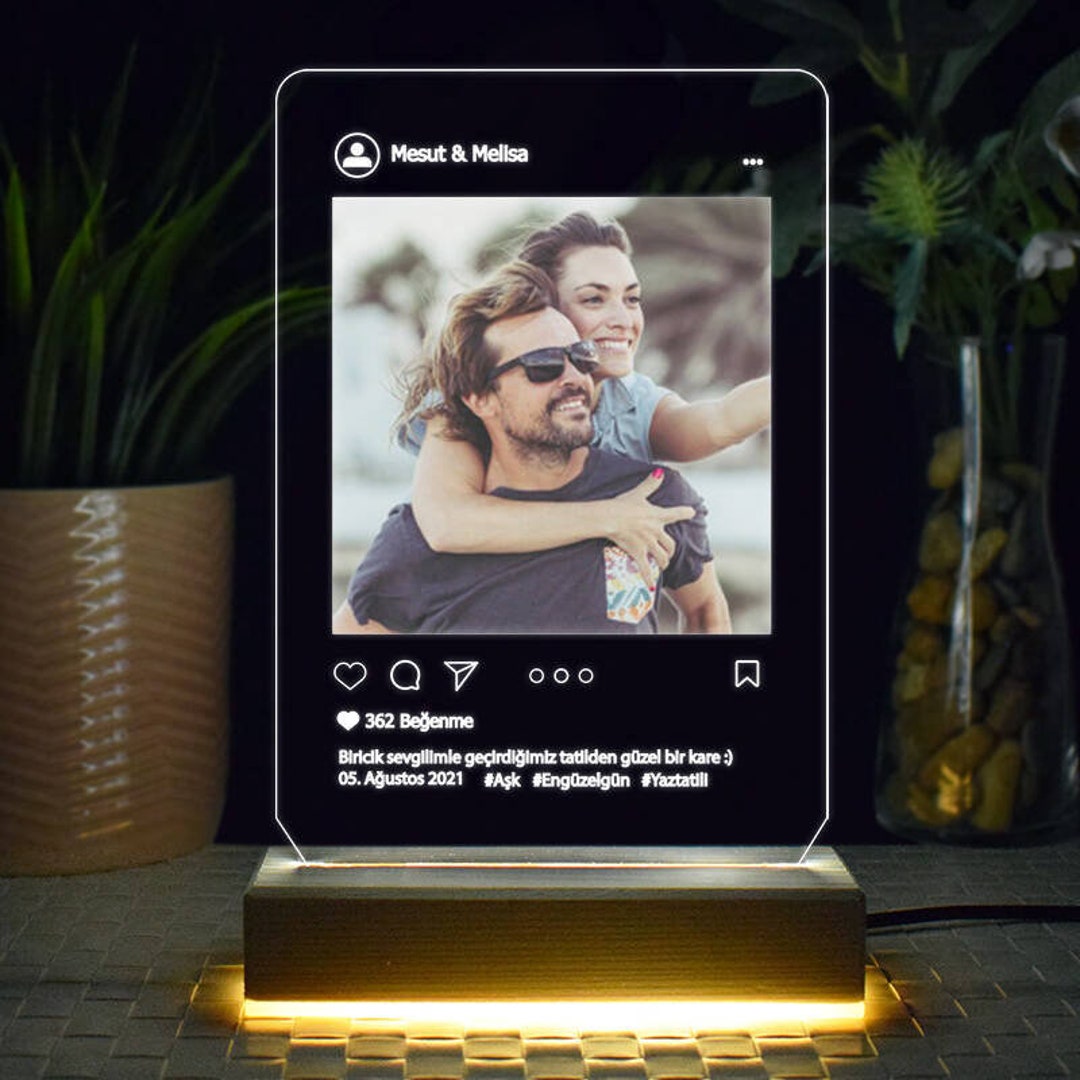 3D Led Lamp With Social Media Designinstagram Style 3D Led - Etsy