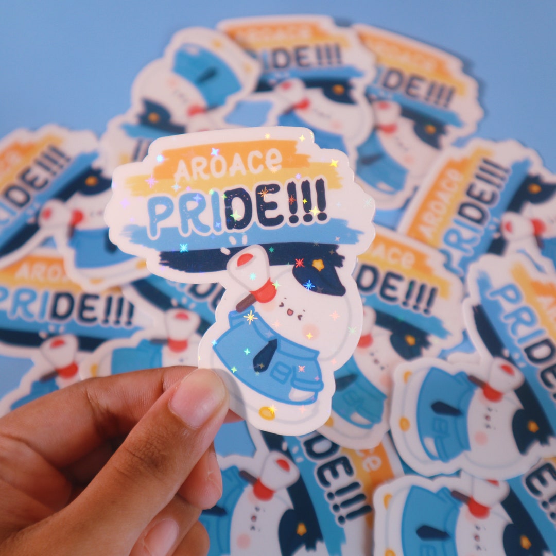 Aroace Flag Pride Sticker-lgbtq Pride Parade Cute Duck Waterproof ...