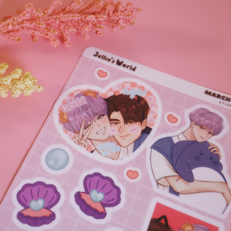 Pearl Boy Dooshik & Jooha Fanart Sticker Sheet-yaoi/bl Manhwa - Etsy UK