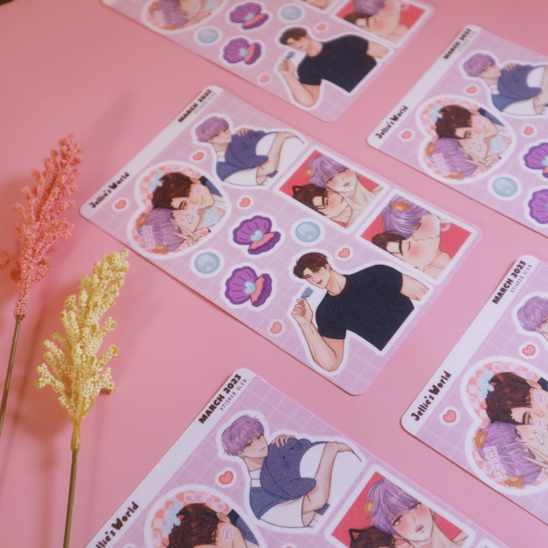 Pearl Boy Dooshik & Jooha Fanart Sticker Sheet-yaoi/bl Manhwa - Etsy UK