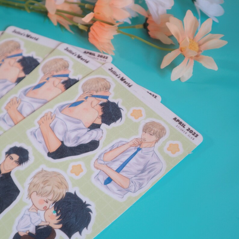 Love Jinx Office AU Fanart Sticker Sheet Yaoi/bl Manhwa Kang Woojin ...