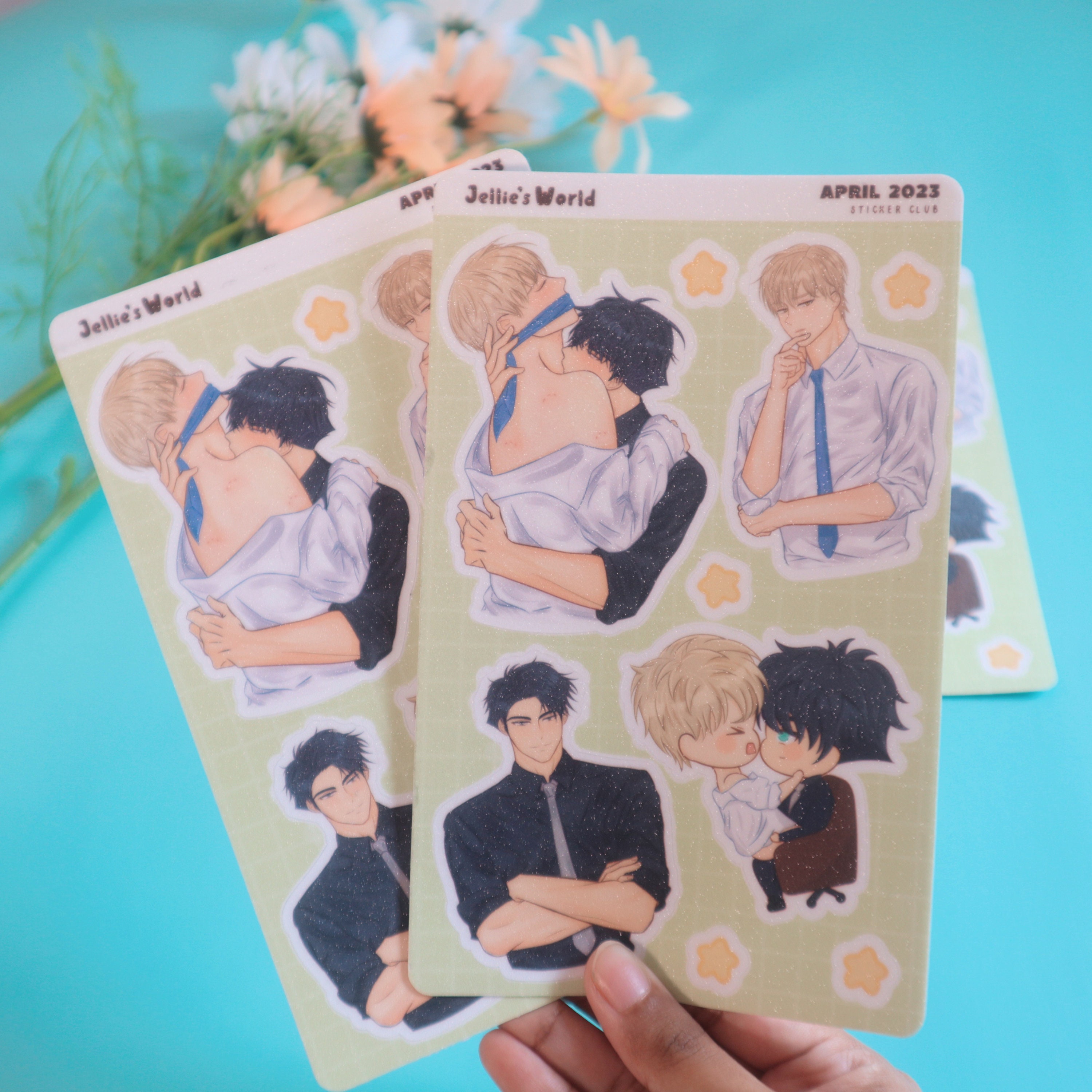 Love Jinx Office AU Fanart Sticker Sheet Yaoi/bl Manhwa Kang Woojin ...