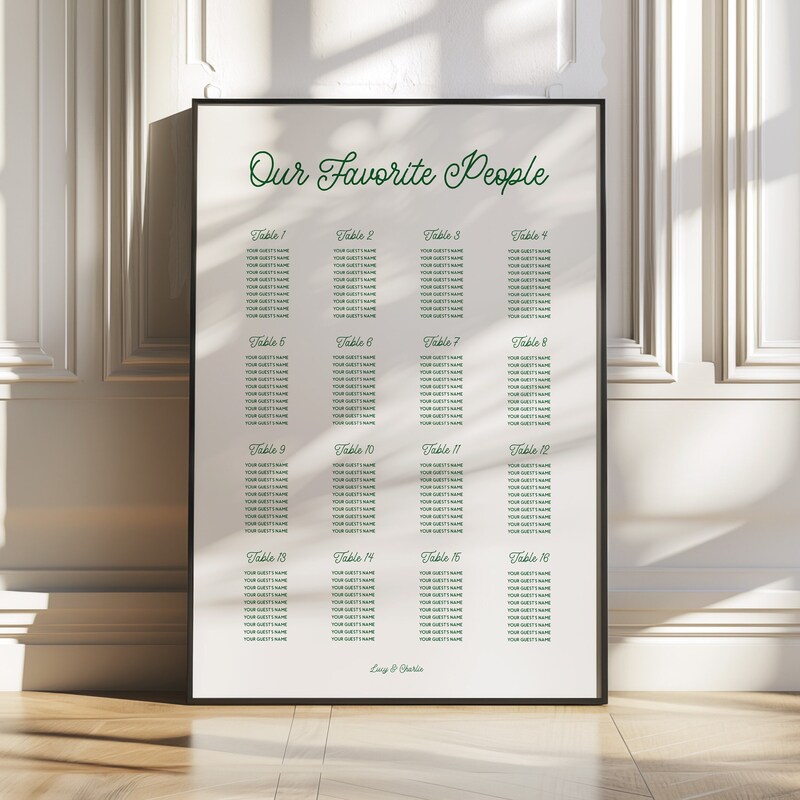 Colorful Seating Chart - Etsy