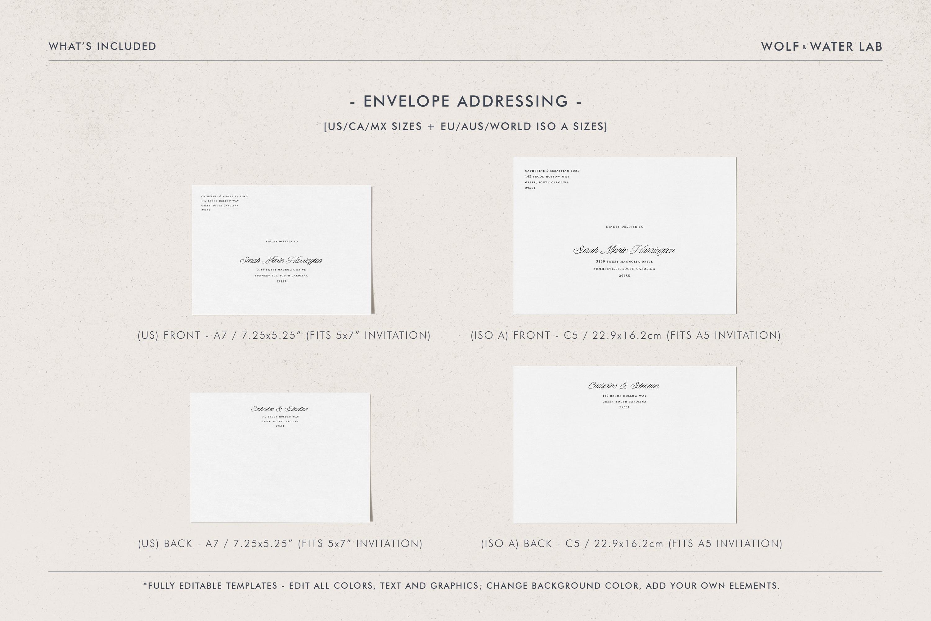 Envelope Addressing Template, Modern Printable Envelope Address ...