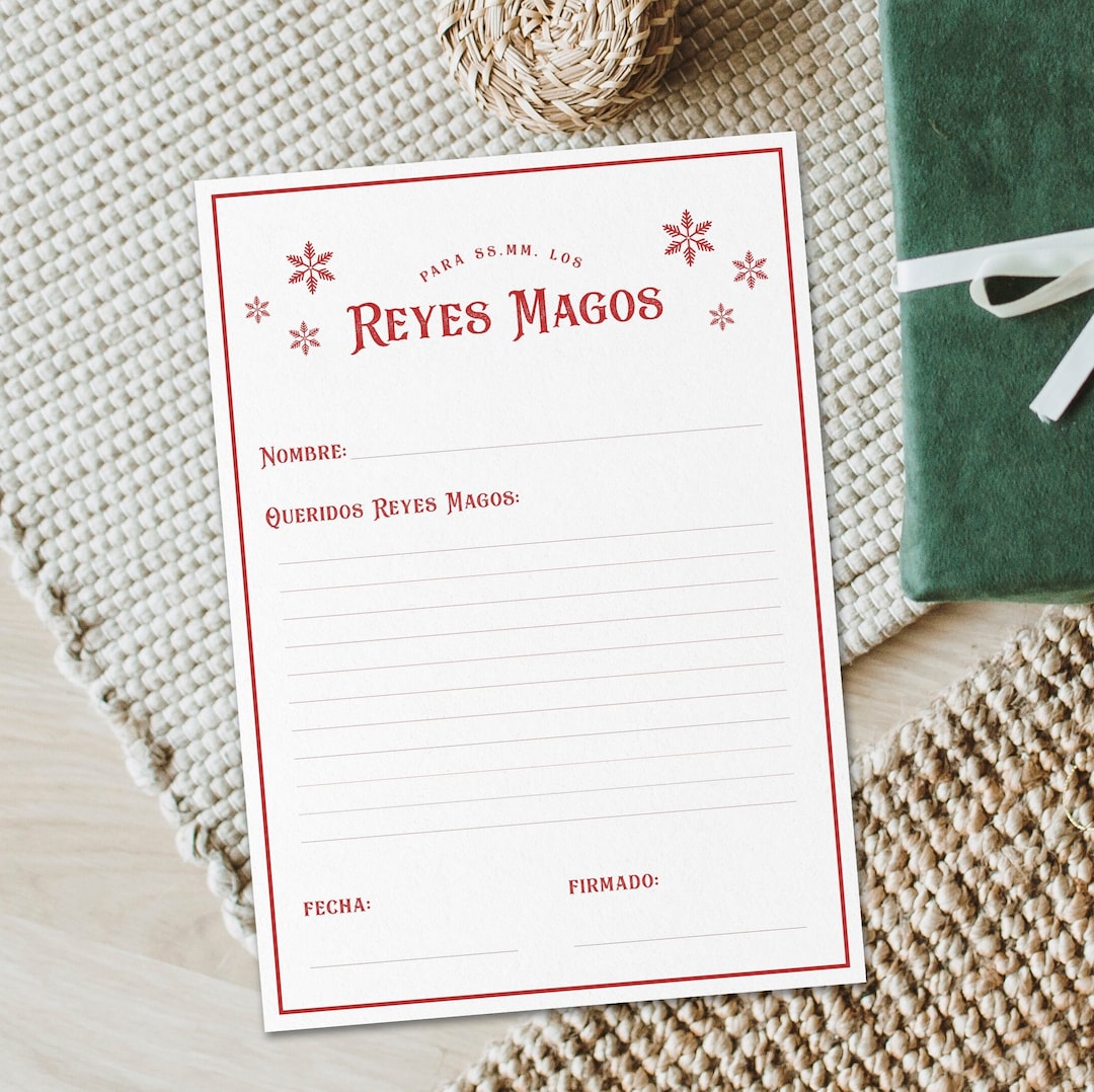 Three Wise Men Letter Template, Letter for Three Wise Men Spanish ...
