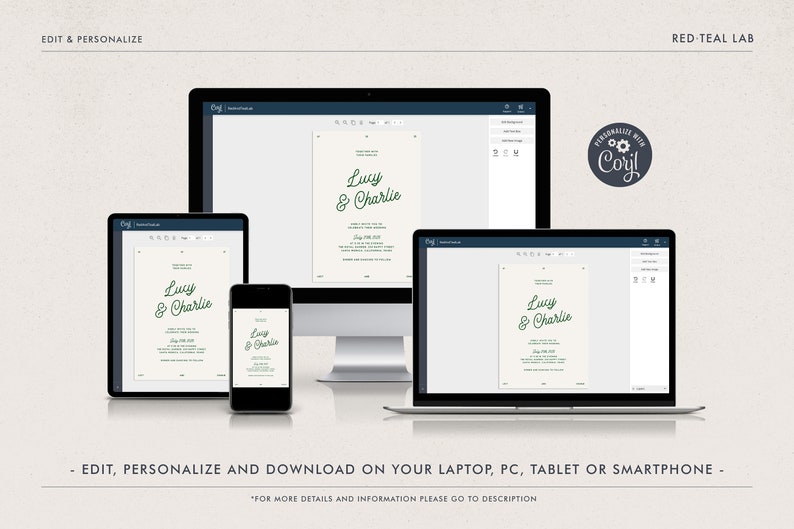 Modern Wedding Menu Template, Retro Wedding Menu, Colorful Menu, Fun ...